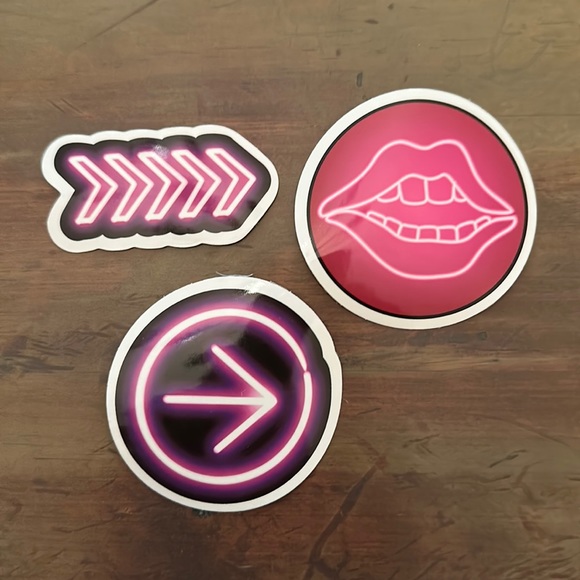 Accessories | Neon Pink Stickers | Poshmark